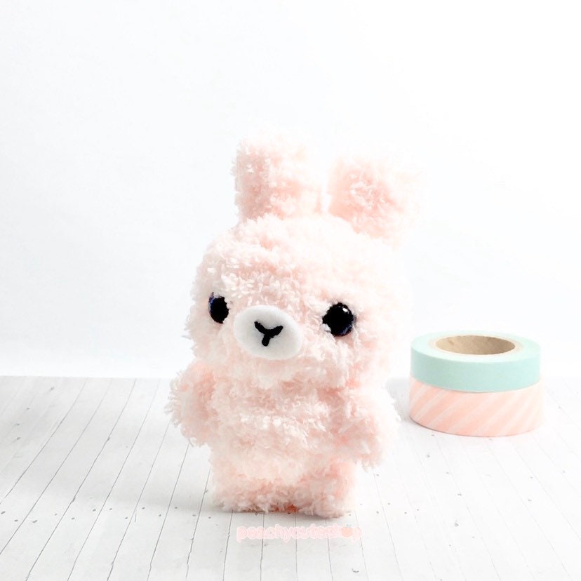 Kawaii Bunny Pink Bunny Plush Kawaii Plush Stuffed Bunny | Etsy