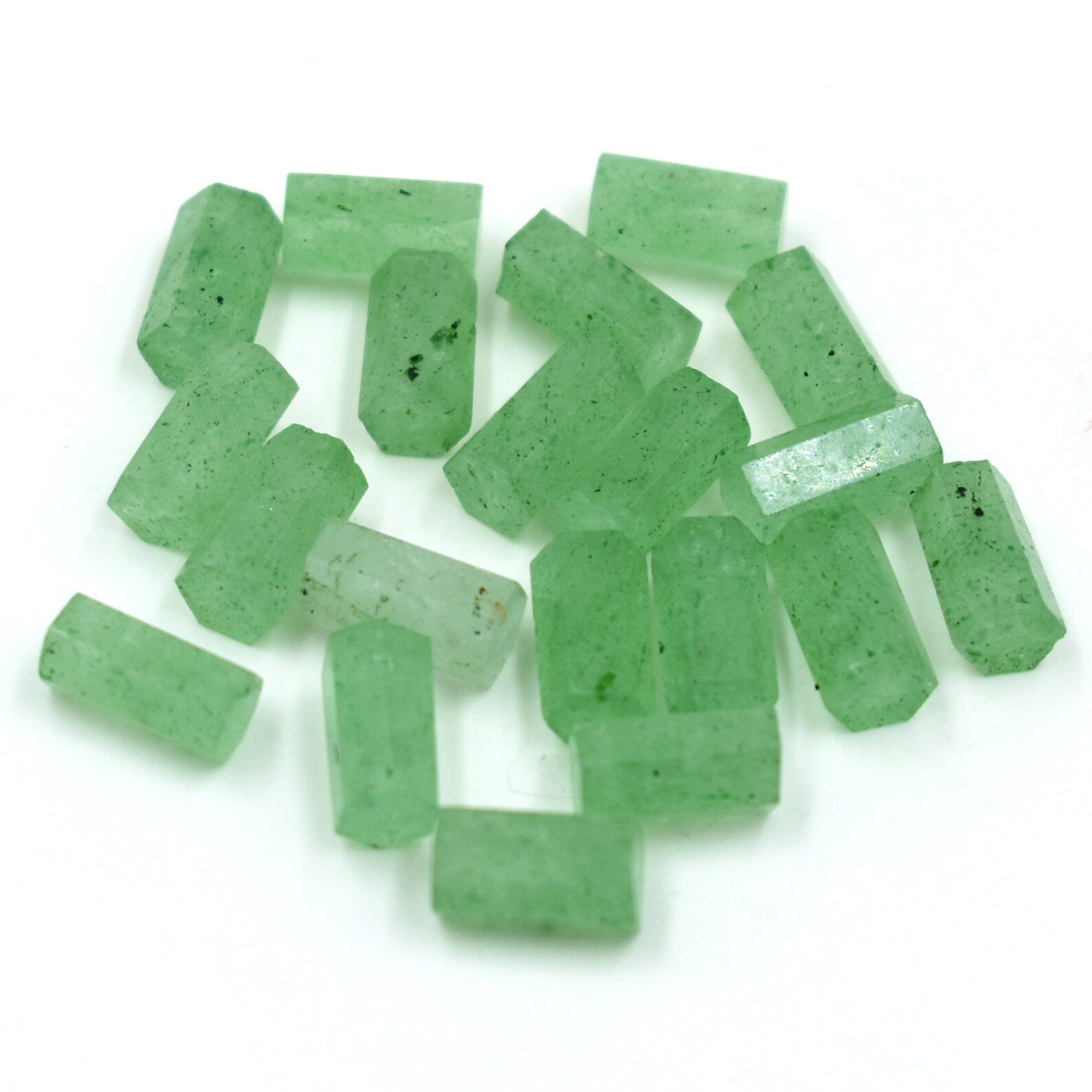 Natural Green Strawberry Quartz Fancy Gemstone Wholesale Gemstones 5x10 ...