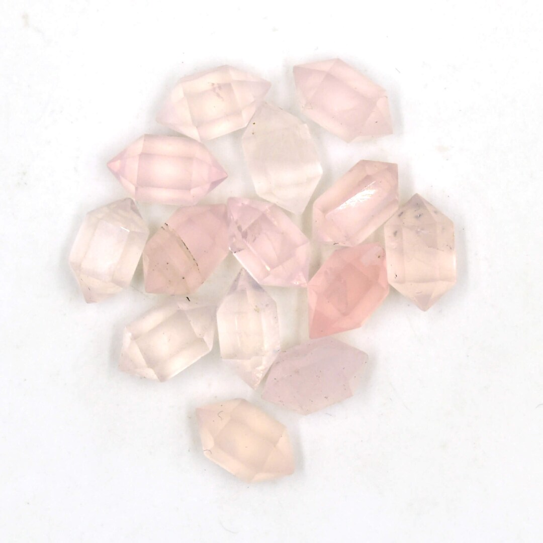 Rose Quartz Double Termination Pointer 6X12 Mm Pointer Crystal Bead ...
