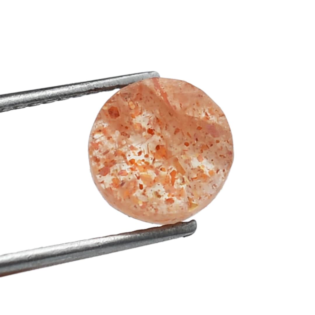 Natural Sunstone Gemstone Slices One Side Polished Disk Slices DIY ...