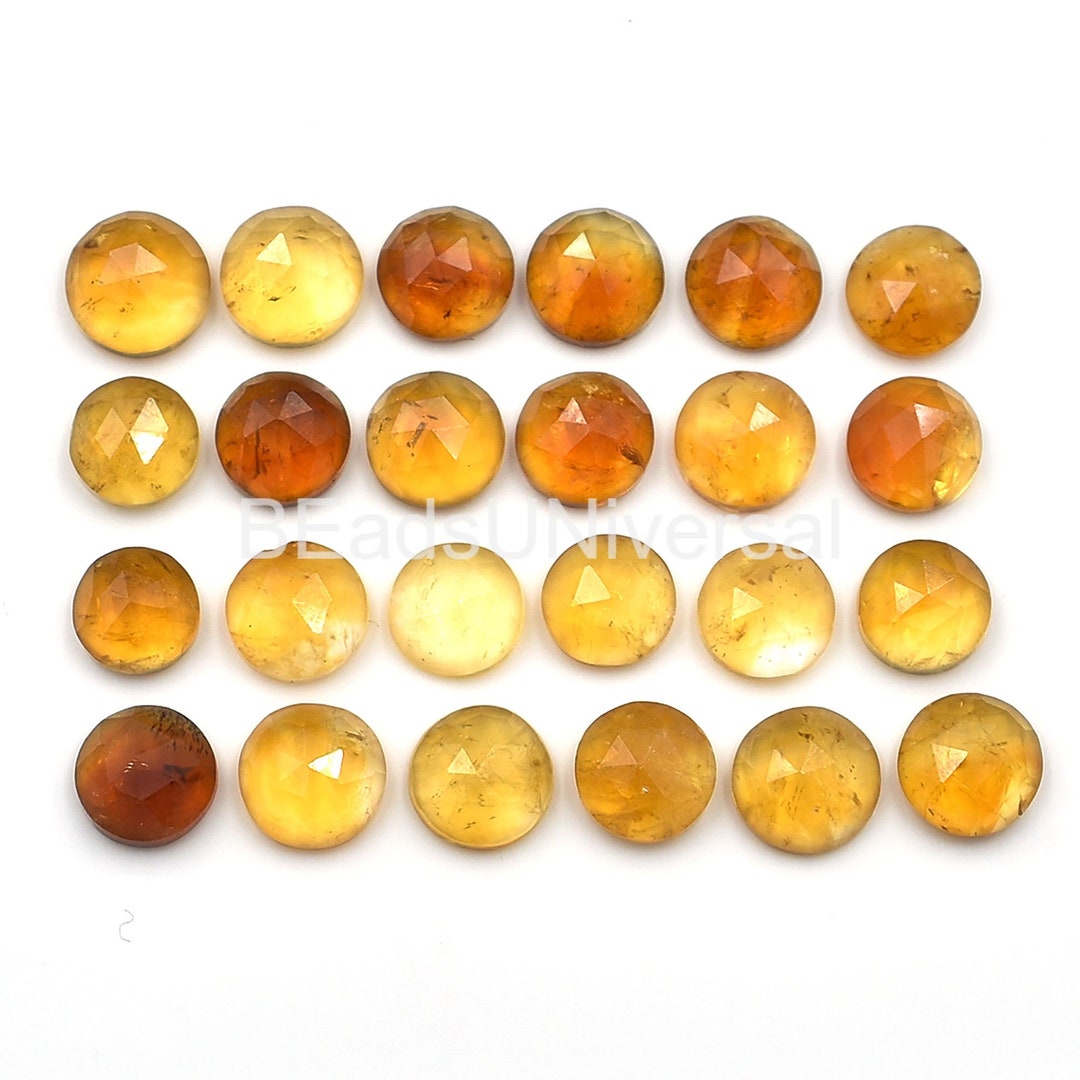Citrine naturelle Cabochons ronds 4 à 12 mm Faceted Loose - Etsy France