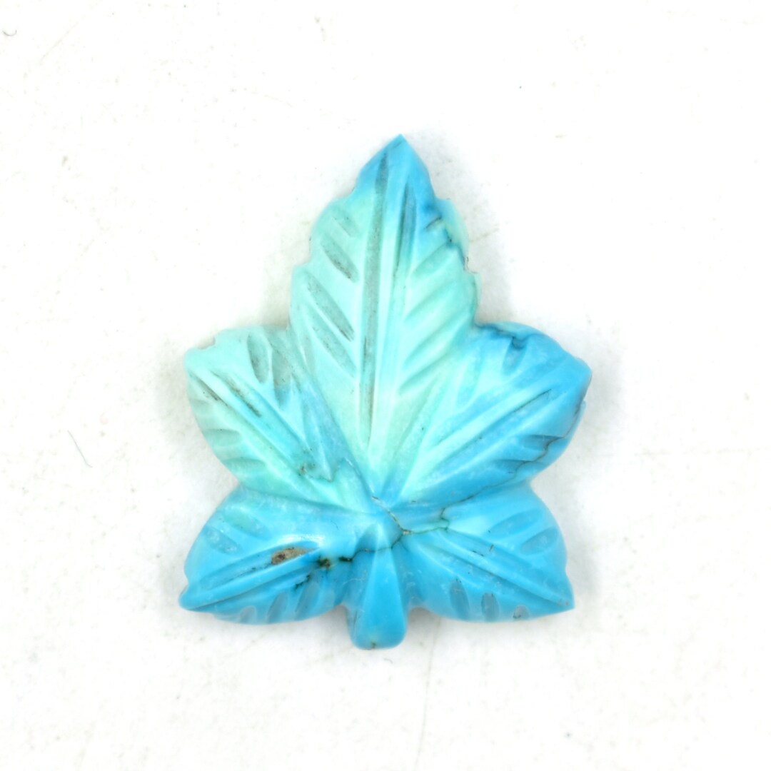 Turquoise Carving Maple Leaf Gemstone, 22 Mm Turquoise Leaf Carving ...