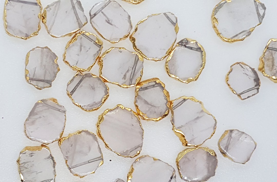 Natural Rose Quartz Gemstone Slice 11X13 to 11X16 MM Gemstone Plain ...