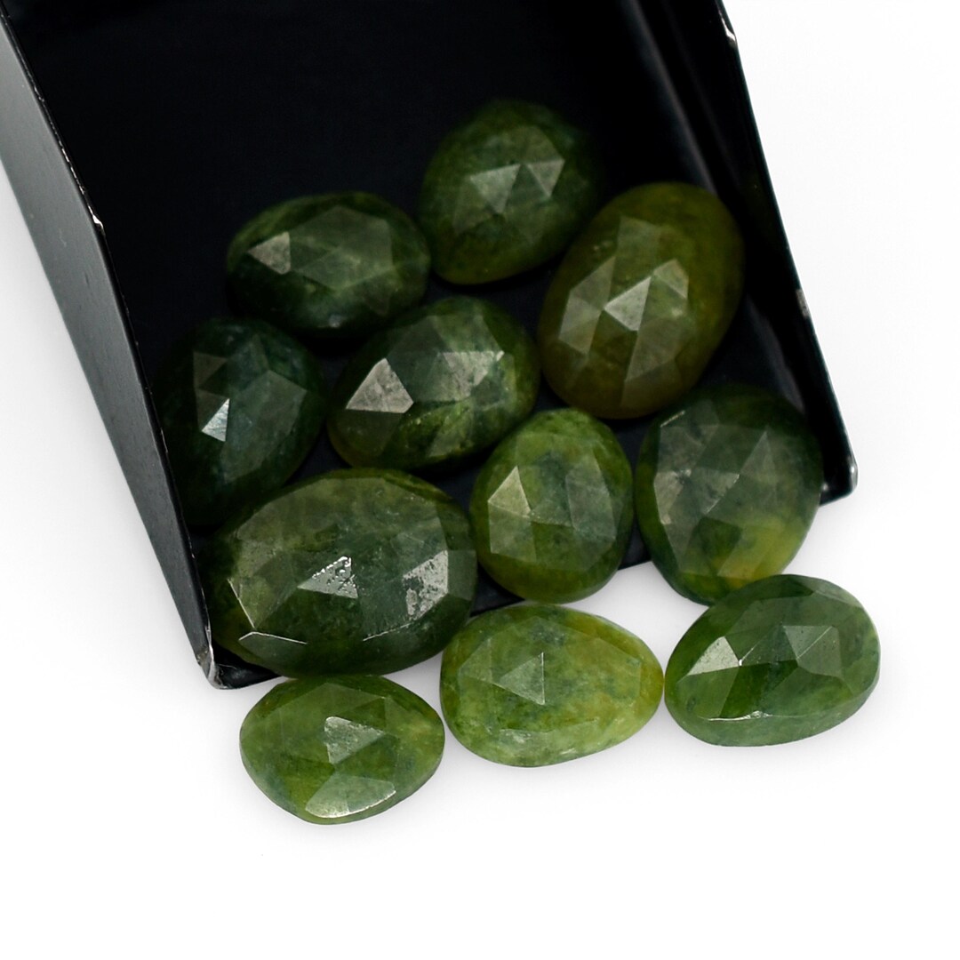 Natural Vessonite Rose Cut Loose Gemstone Fancy Oval Cut Stone Making ...