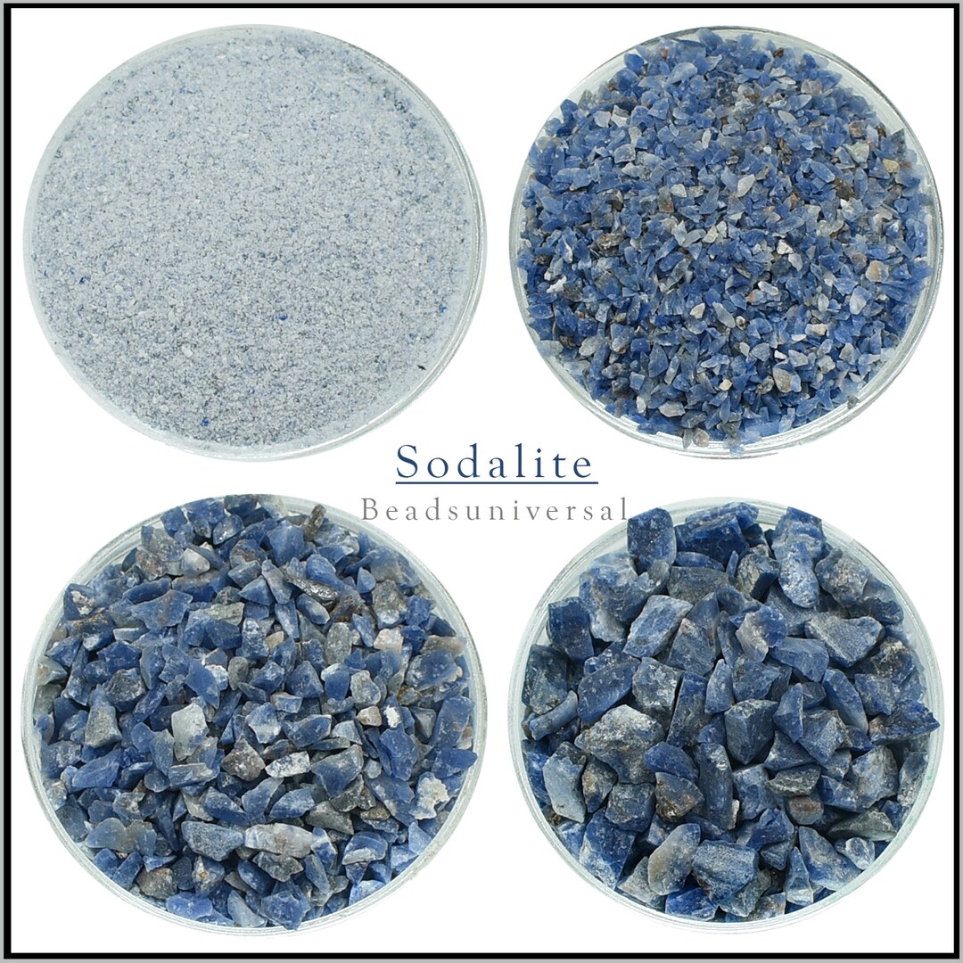 Natural Sodalite Crushed Raw Stone Healing Crystal Raw Rough Gemstone ...