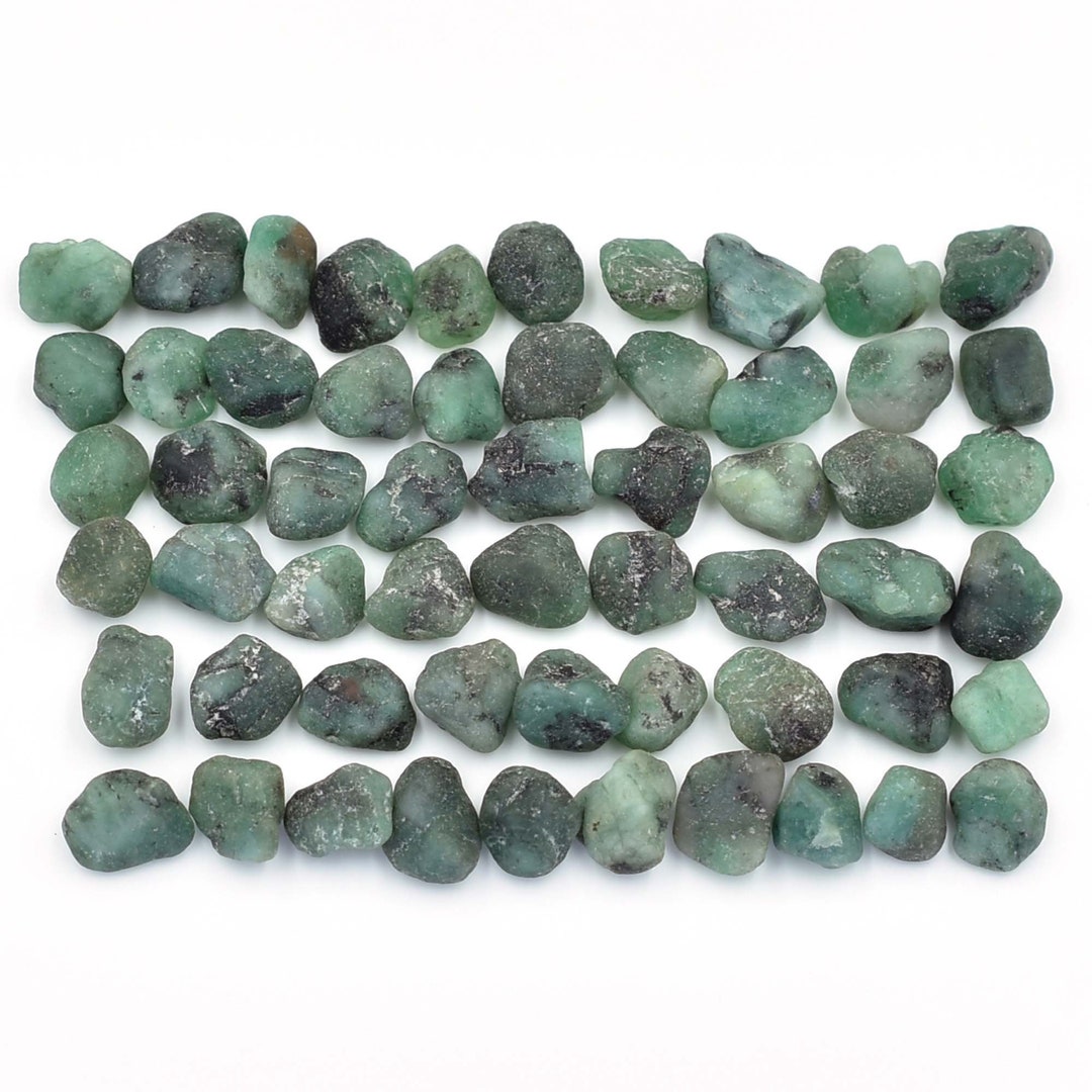 May Birthstone Raw Crystal Beads Natural Emerald Raw Gemstone Making 4 ...