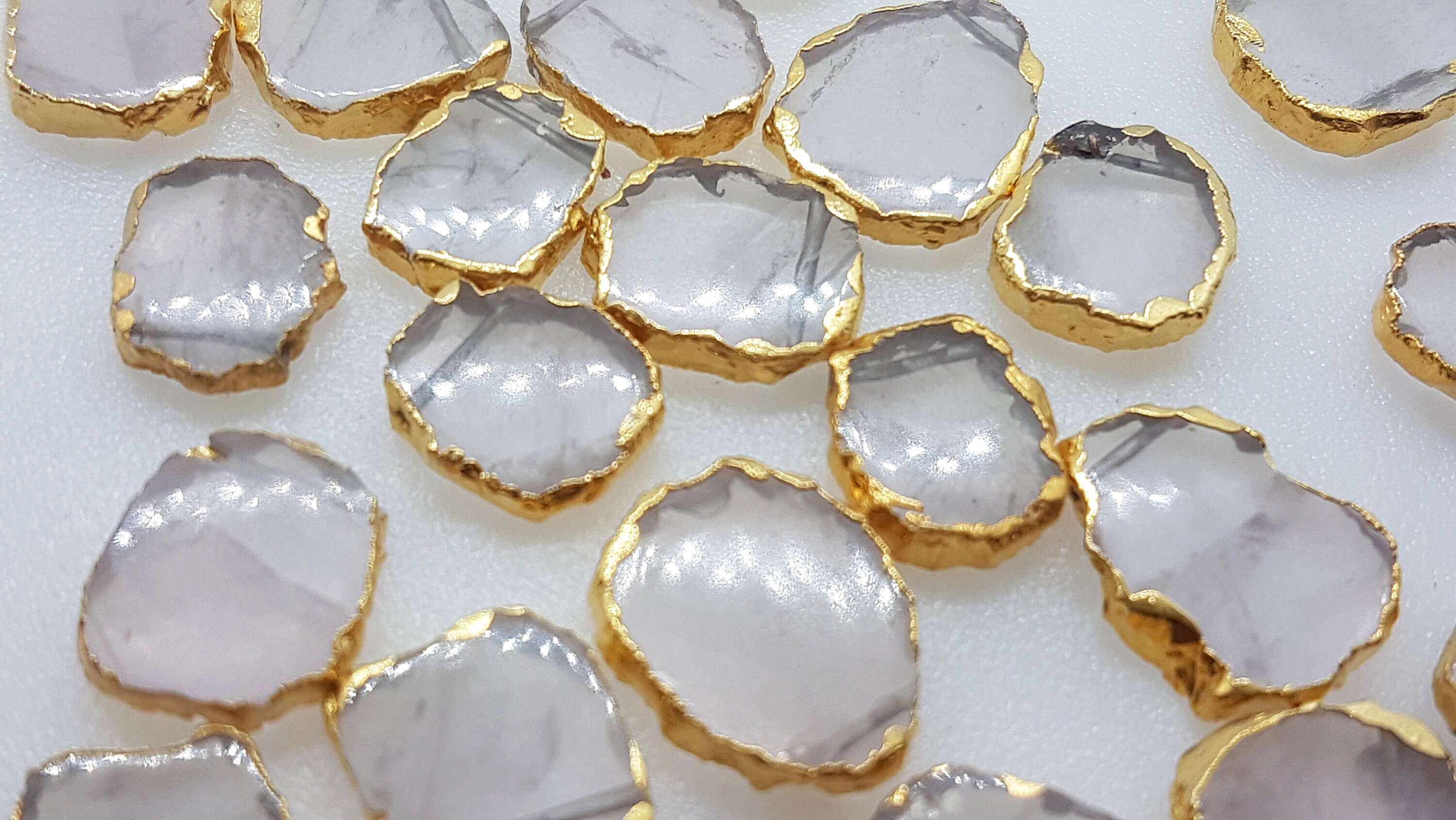 Natural Rose Quartz Gemstone Slice 11X13 to 11X16 MM Gemstone Plain ...