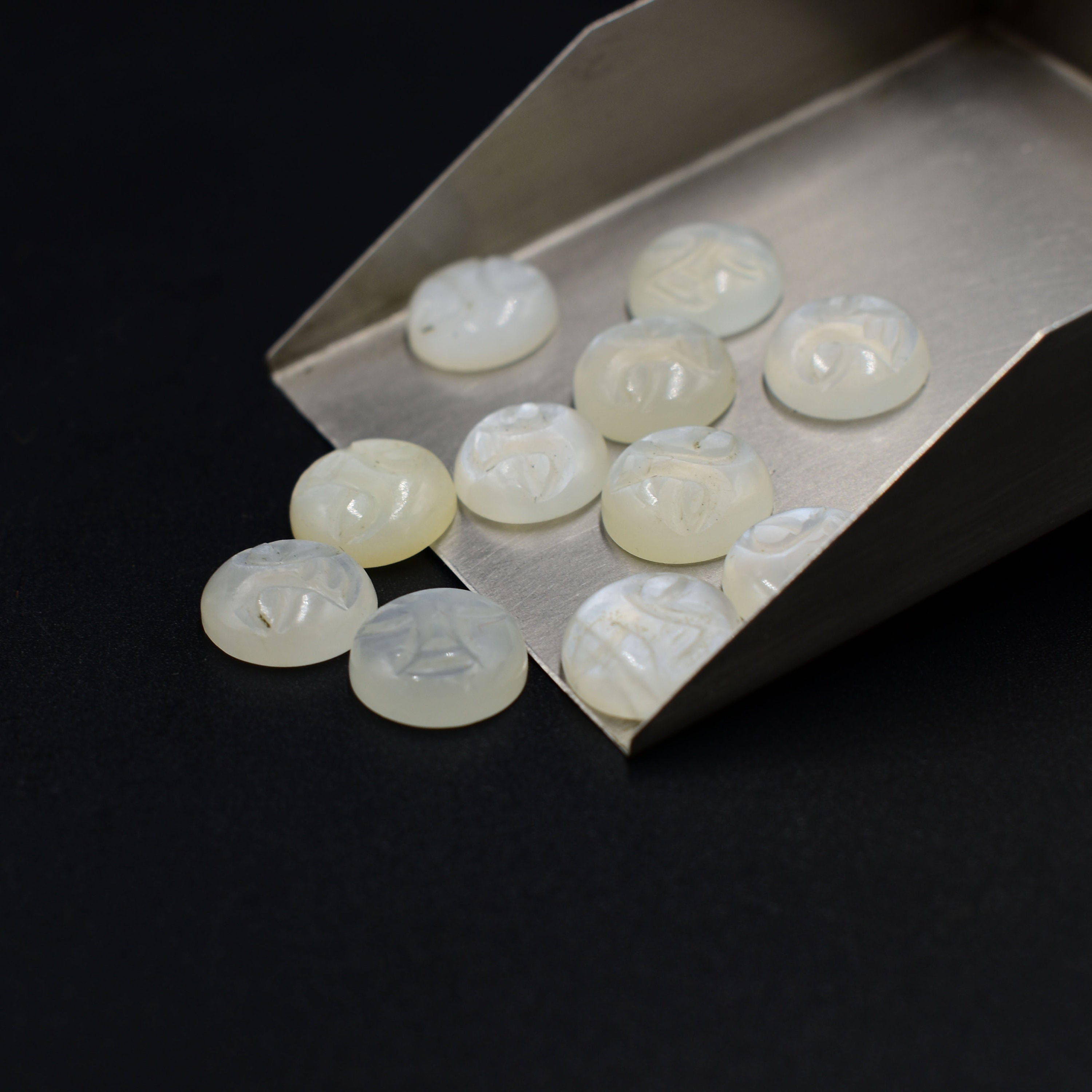 Hand Carved Moonstone Face Shape Stone 10 Mm Round Moon Face - Etsy