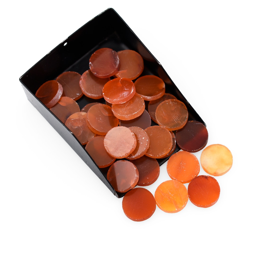 Genuine Carnelian Gemstone Slice Plain Smooth Flat Gemstone Drill Bead ...