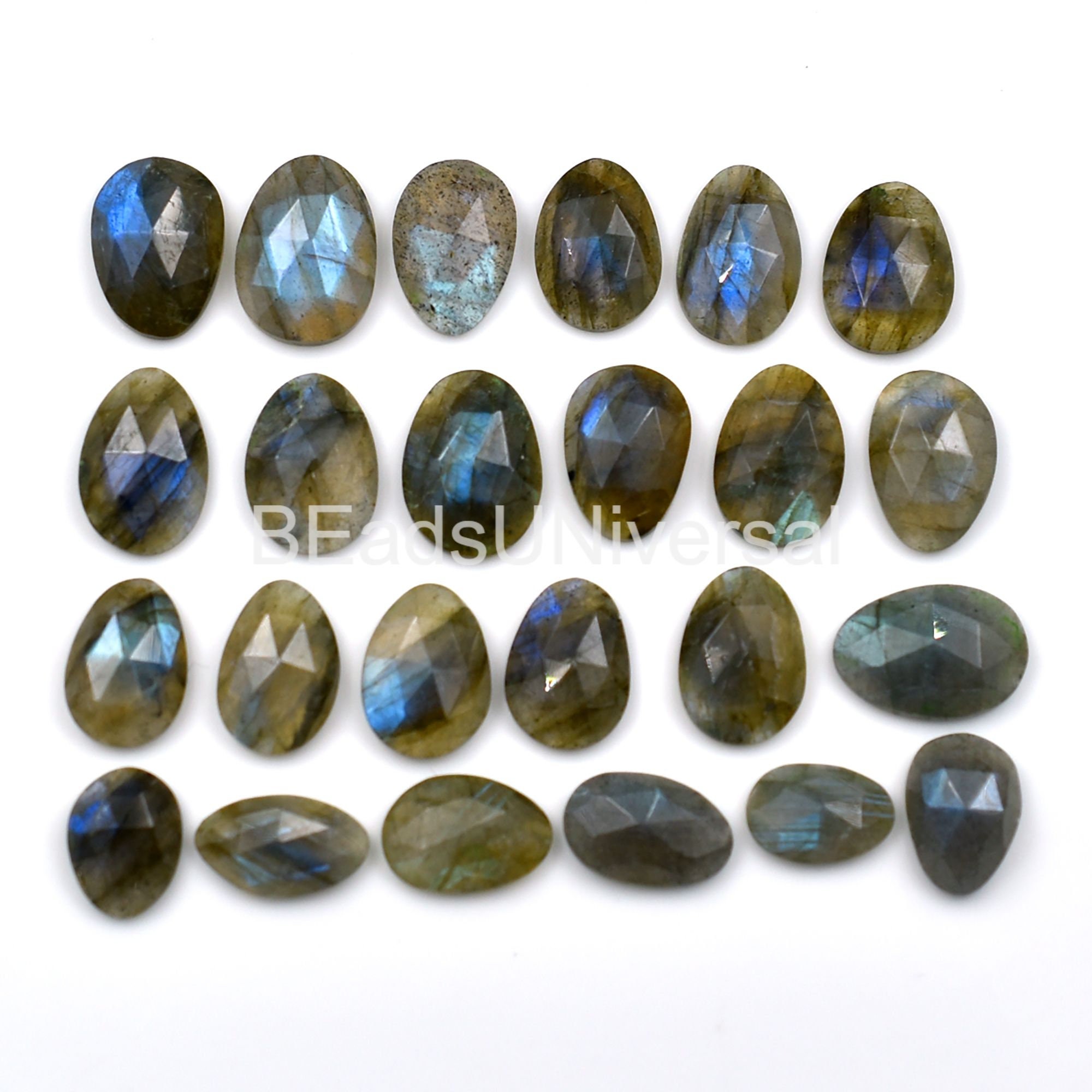 Natural Labradorite Rose Cuts Loose Gemstone 8x10 to 11x15 Mm - Etsy Canada