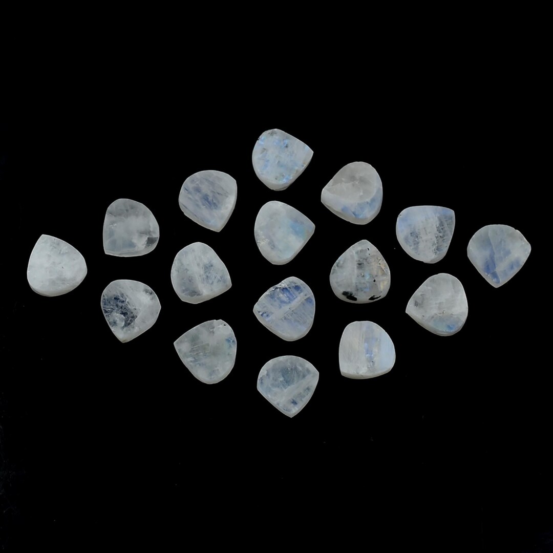 Natural Multi Gemstone Slice Loose Gemstone 8 Mm Heart Flat Slice DIY ...
