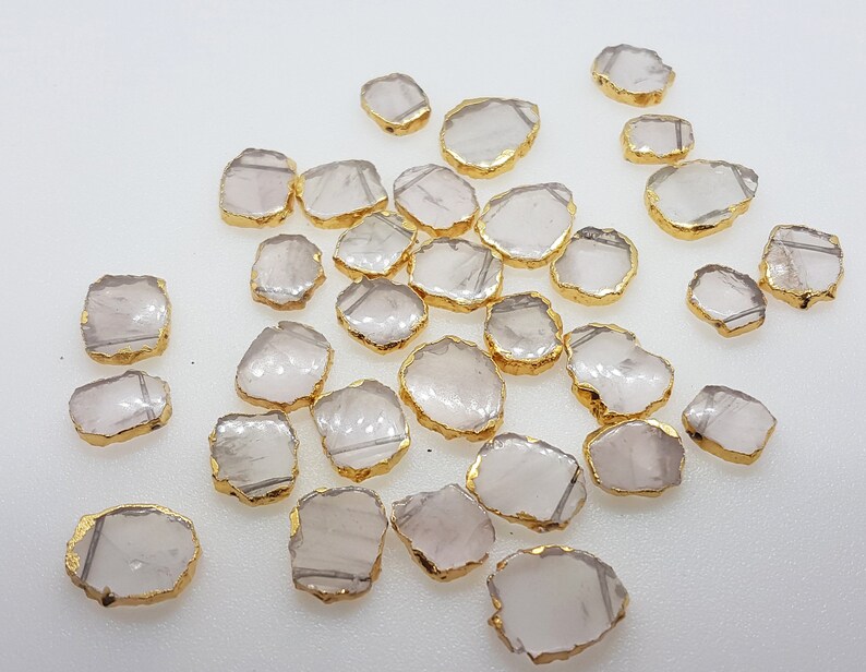 Natural Rose Quartz Gemstone Slice 11X13 to 11X16 MM Gemstone Plain ...
