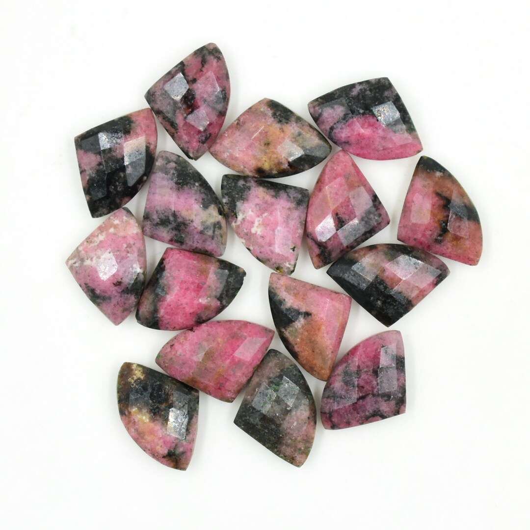 Natuurlijke Rhodoniet gefacetteerde bijlvorm edelsteen 10x15 mm bijl ...