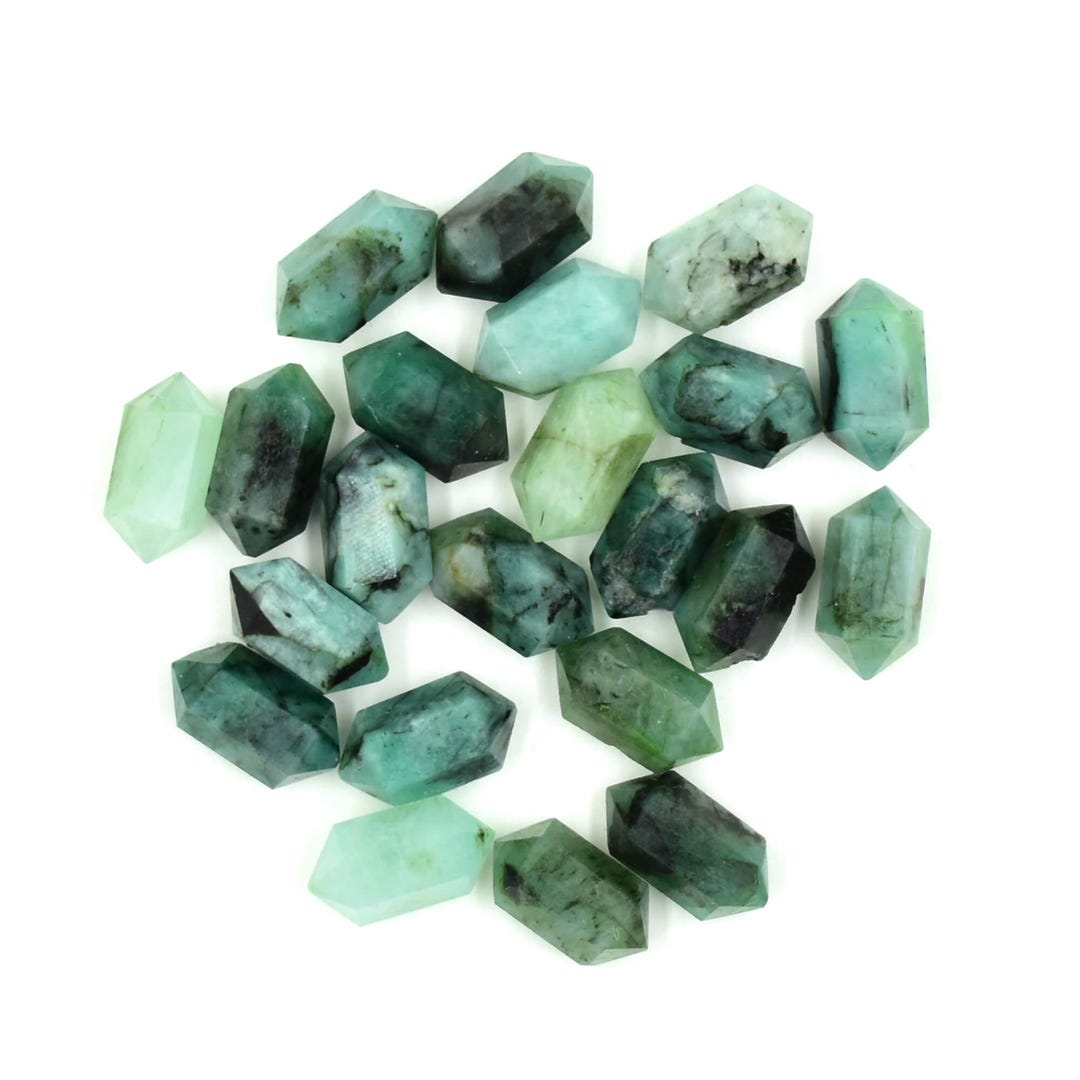 Emerald Double Terminated Crystal for Jewelry Making Small Gemstone ...