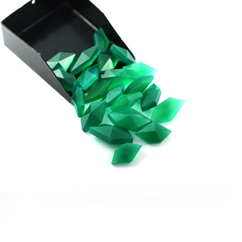 Green Onyx Fancy Shape Loose Gemstone 9X15 to 9X17 Mm Faceted Cut ...