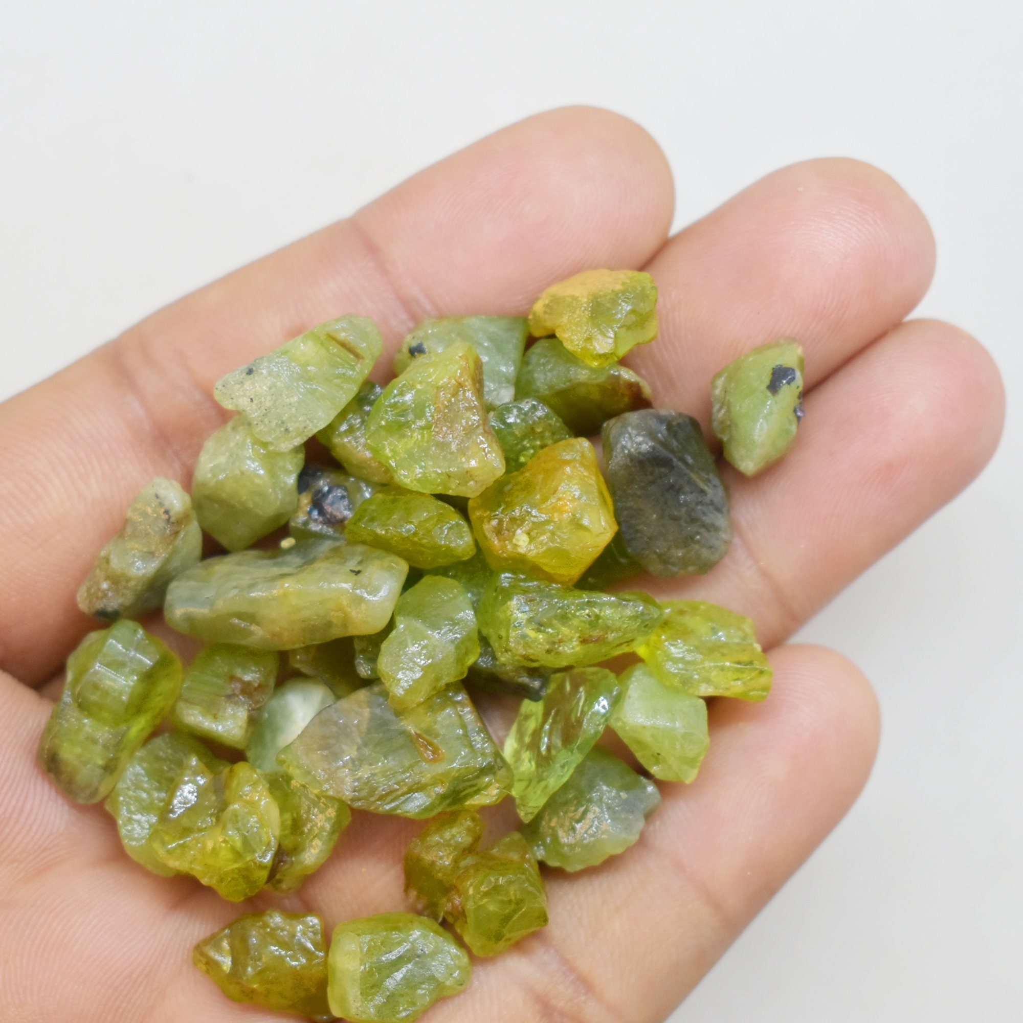 Natural Peridot Rough Gemstone 7x9 to 11x22 mm Approx Rough | Etsy