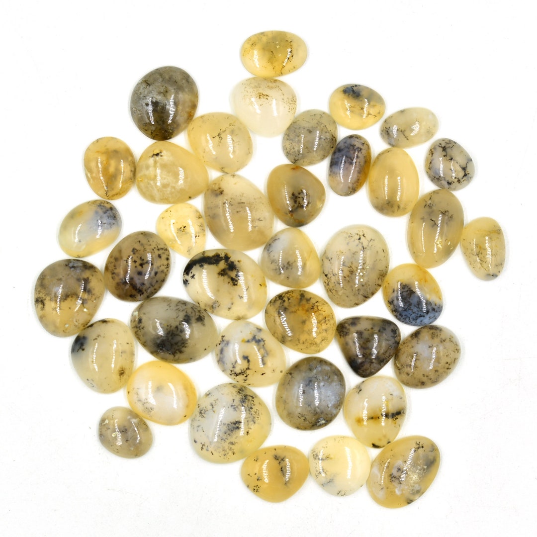 Natural Lemon Dendrite Smooth Unshape Cabochon Gemstone 10x8 Mm to ...