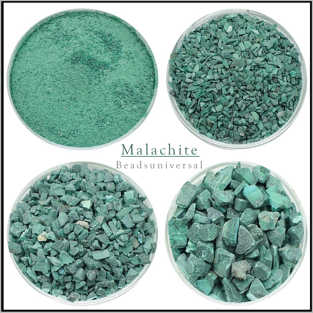 Natural Malachite Crushed Raw Stone Healing Crystal Rough Gemstone ...