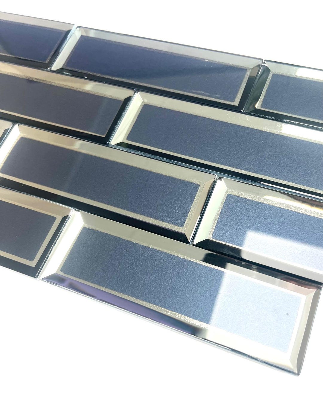 Light Orient Blue Metallic, Sparkle Glass Tile, Three Dimensional ...