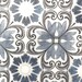 6x6 Manolo Collection Marble Decorative Tile With Blue Floral Pattern ...