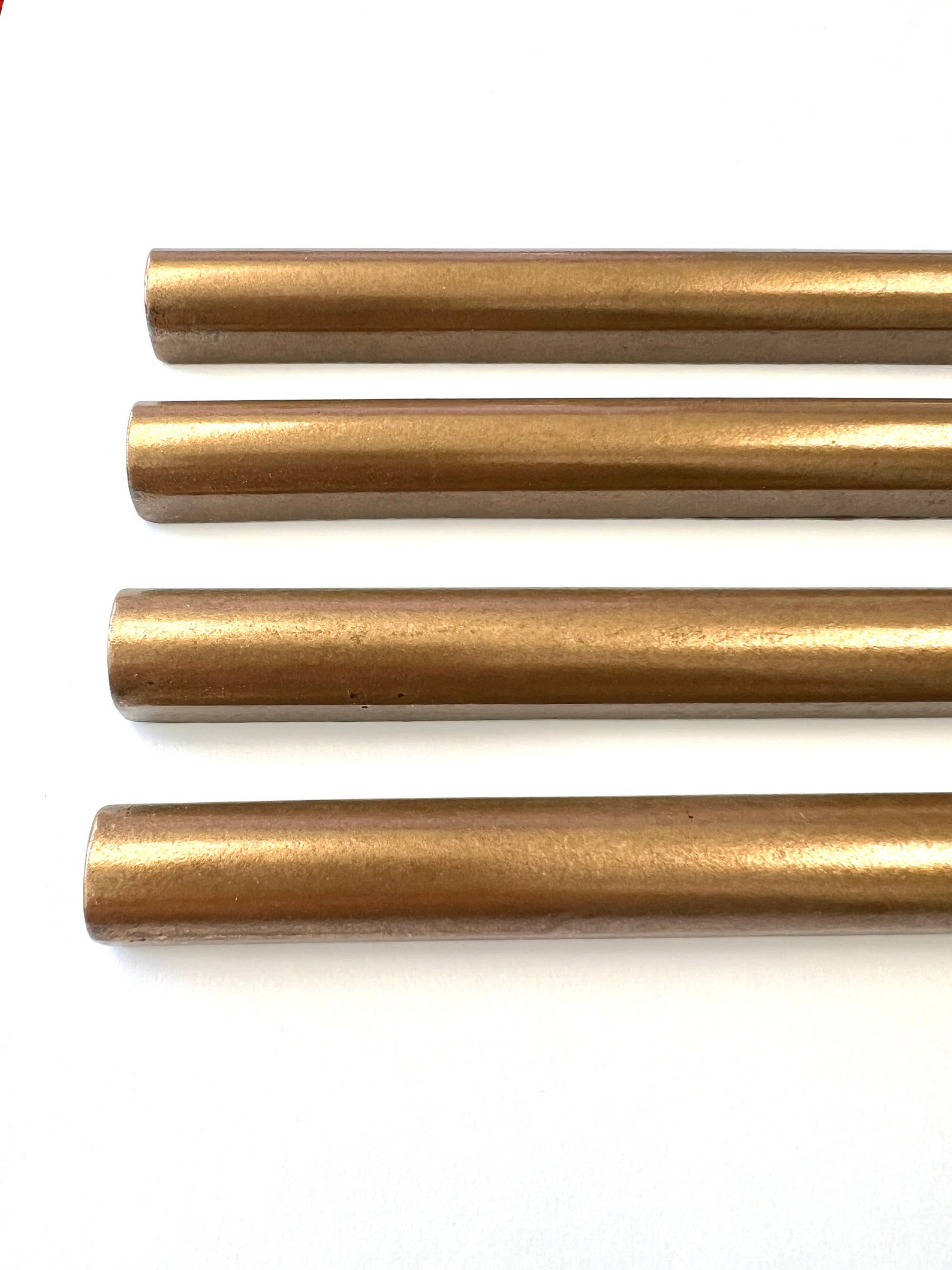 1/2x6 Kensington Shiny Metallic Bronze Resin Listello Border Backsplash ...