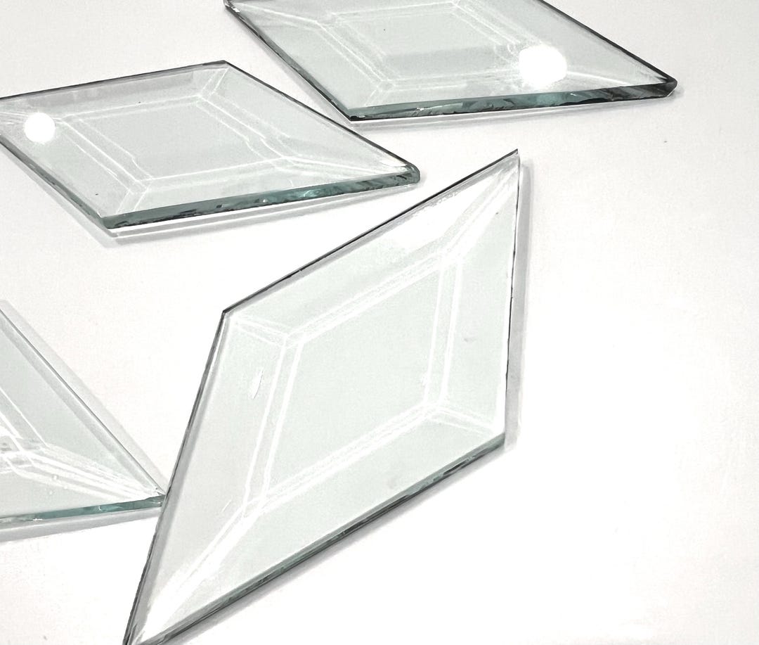 Beveled Crystal Clear Glass Tile: Subway Style, Arts and Crafts (pack ...