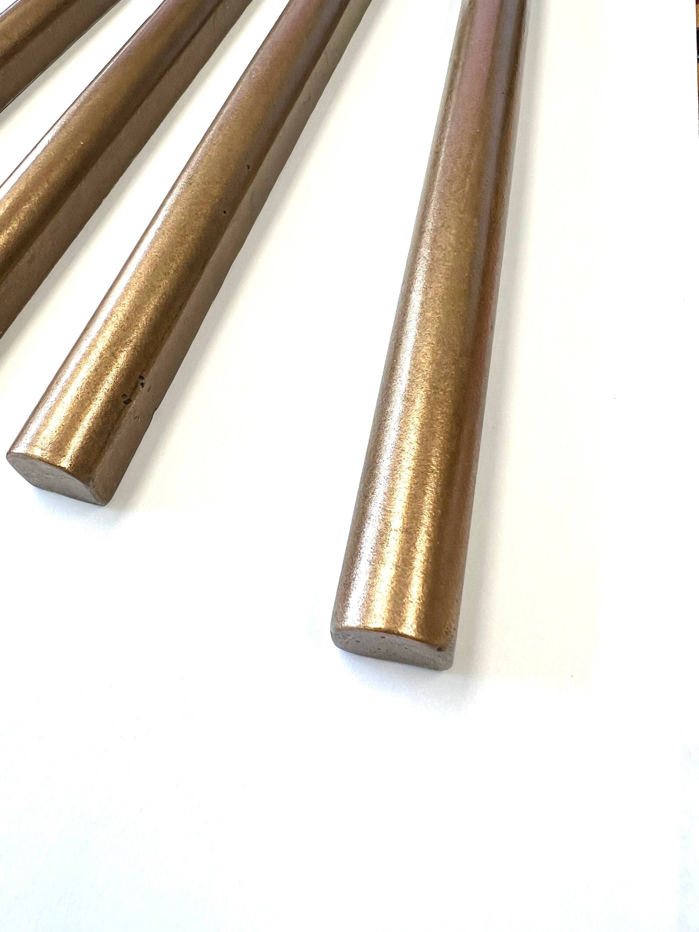 1/2x6 Kensington Shiny Metallic Bronze Resin Listello Border Backsplash ...