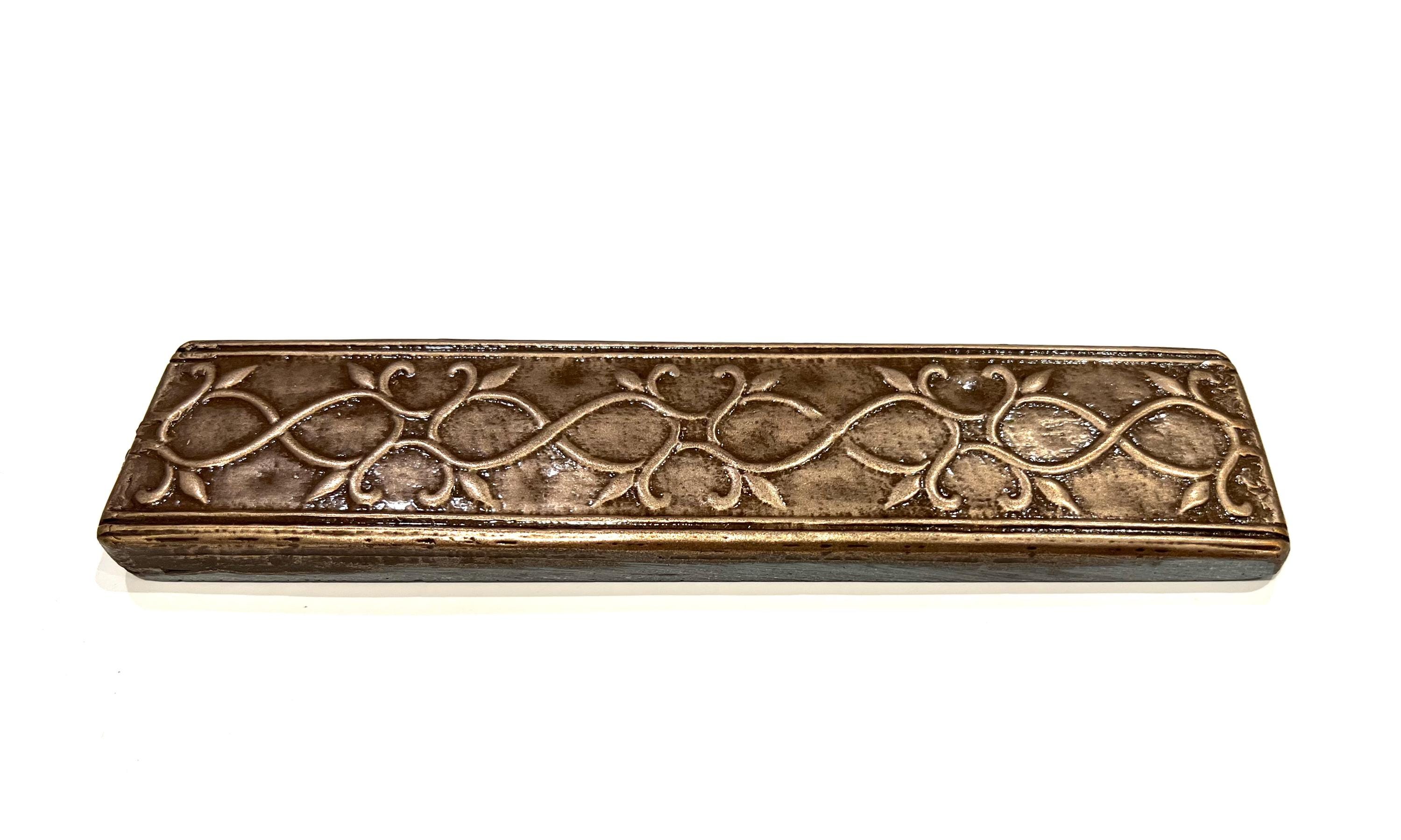 2x8 Floral Bronze Metallic Resin Home Décor Metal Wall Art Listello ...