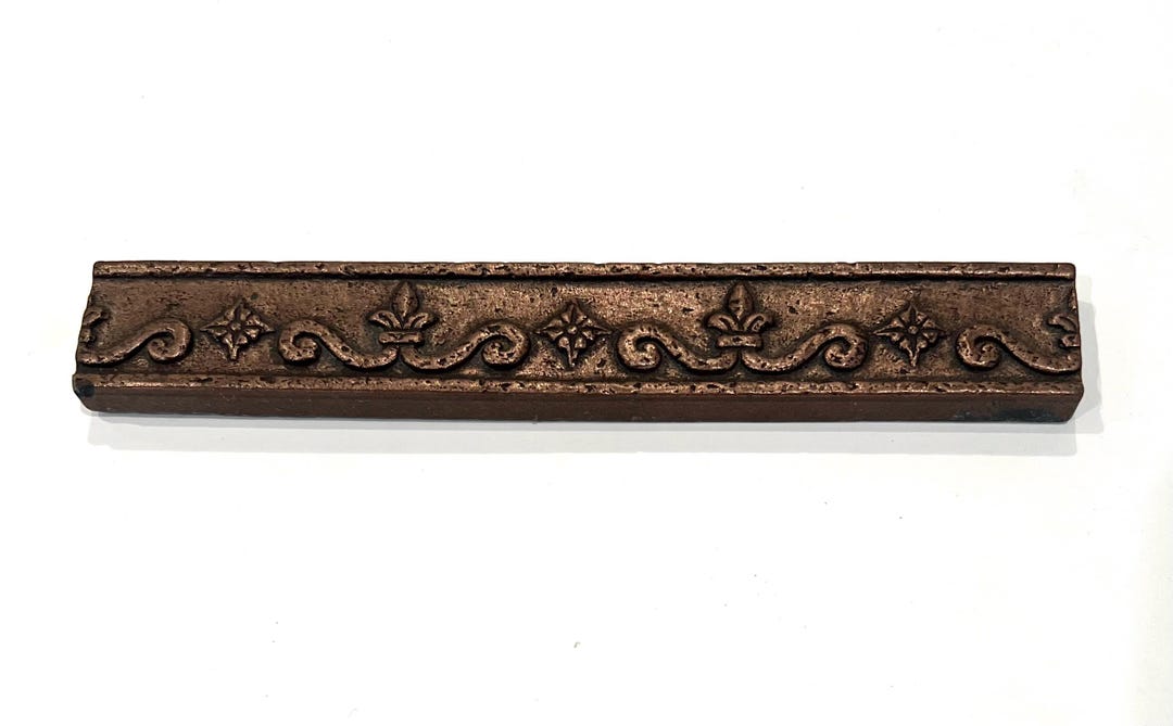 1x8 Roman Metallic Copper Resin Home Décor Metal Wall Art Listello ...