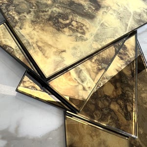 Gold Antique Mirror Tiles: 4x8 Straight Edge Glass, Arts & Crafts ...