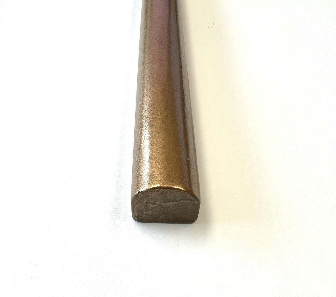 1/2x6 Kensington Shiny Metallic Bronze Resin Listello Border Backsplash ...