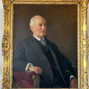 Very Large Antique Vintage Oil Painting Gentleman Portrait Man Retro ...