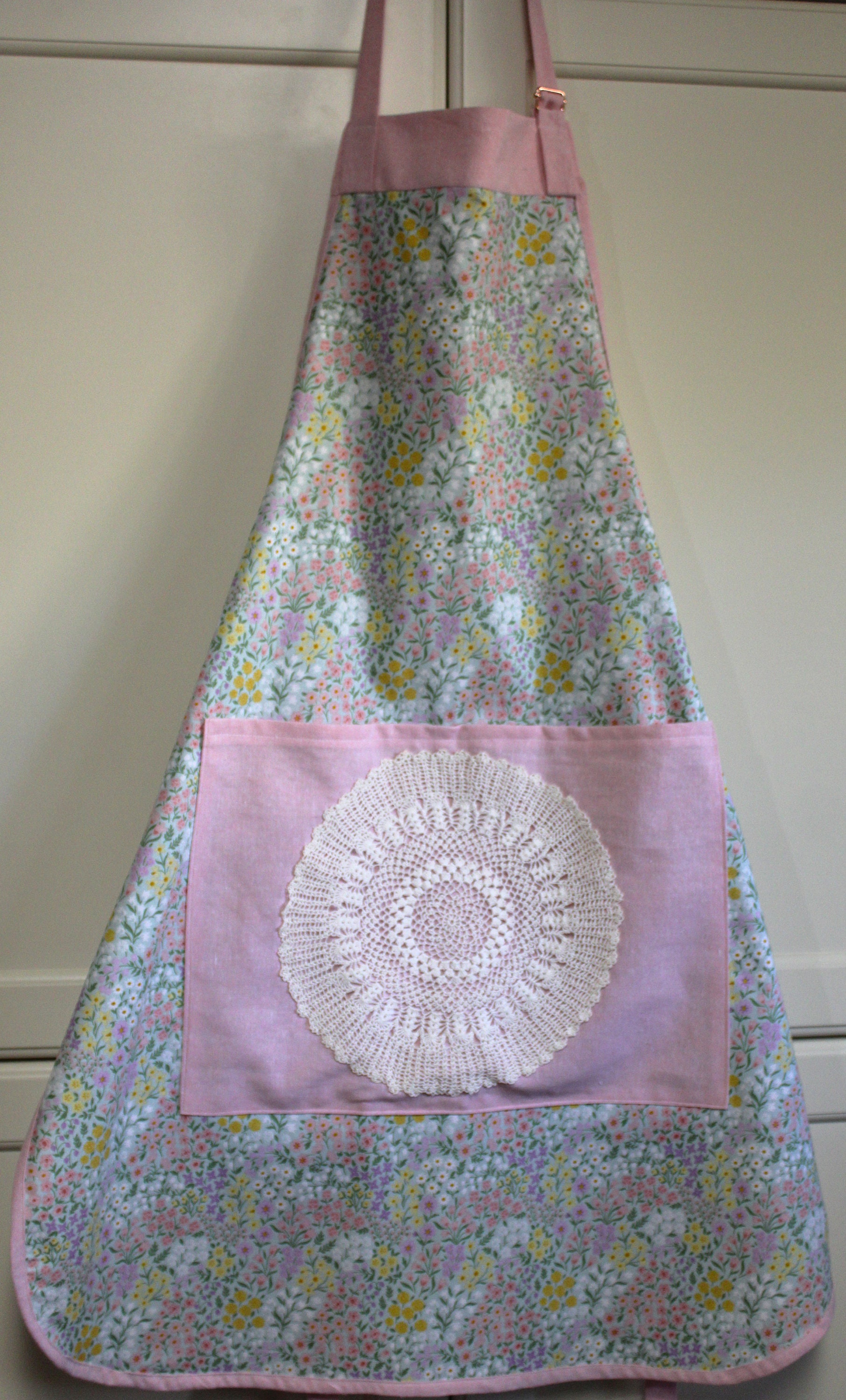 Pink Medallion Apron - Etsy