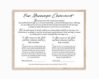 Marriage covenant | Etsy