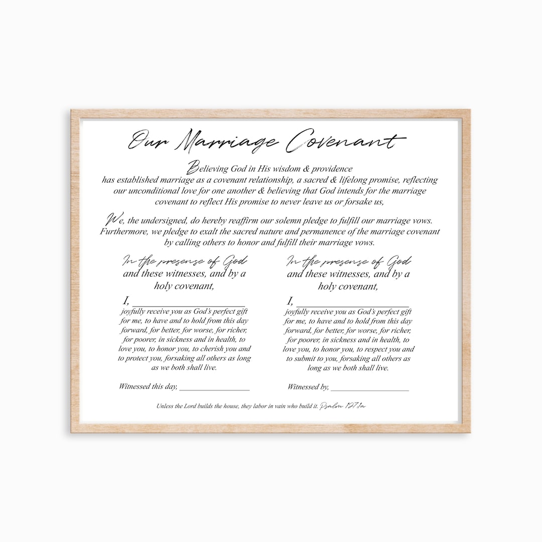 Marriage Covenant - Instant Dowload - Etsy