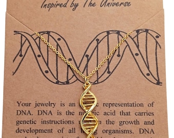 Silver Double Helix (DNA) Necklace. - Etsy