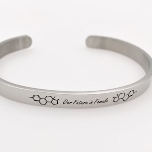 Estrogen Molecule Bracelet "steminist" Stainless Steel-molecule ...