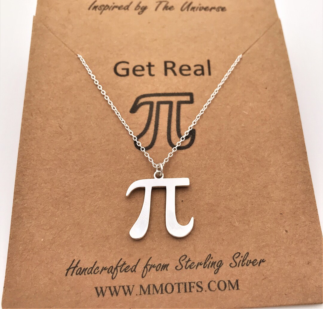 Sterling Silver Pi Pendant Necklace: Science Jewelry Gift - Etsy