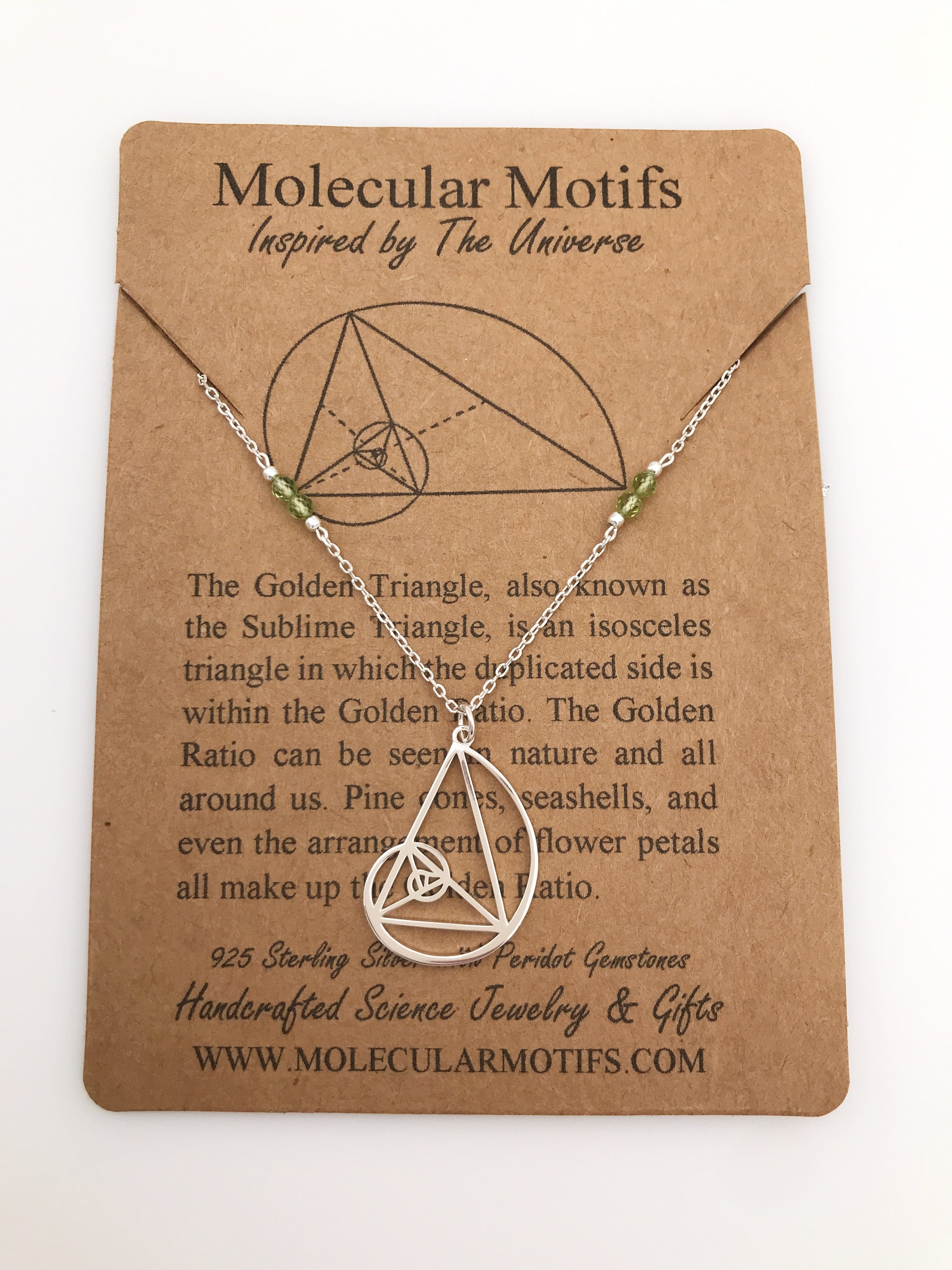 Birthstone Sterling Silver Fibonacci Customized | Etsy