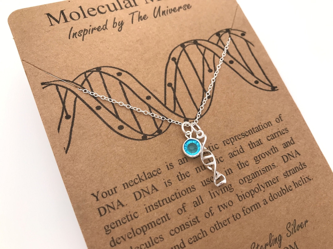 Sterling Silver DNA Pendant Necklace,family Genetics Gift,science Gift ...