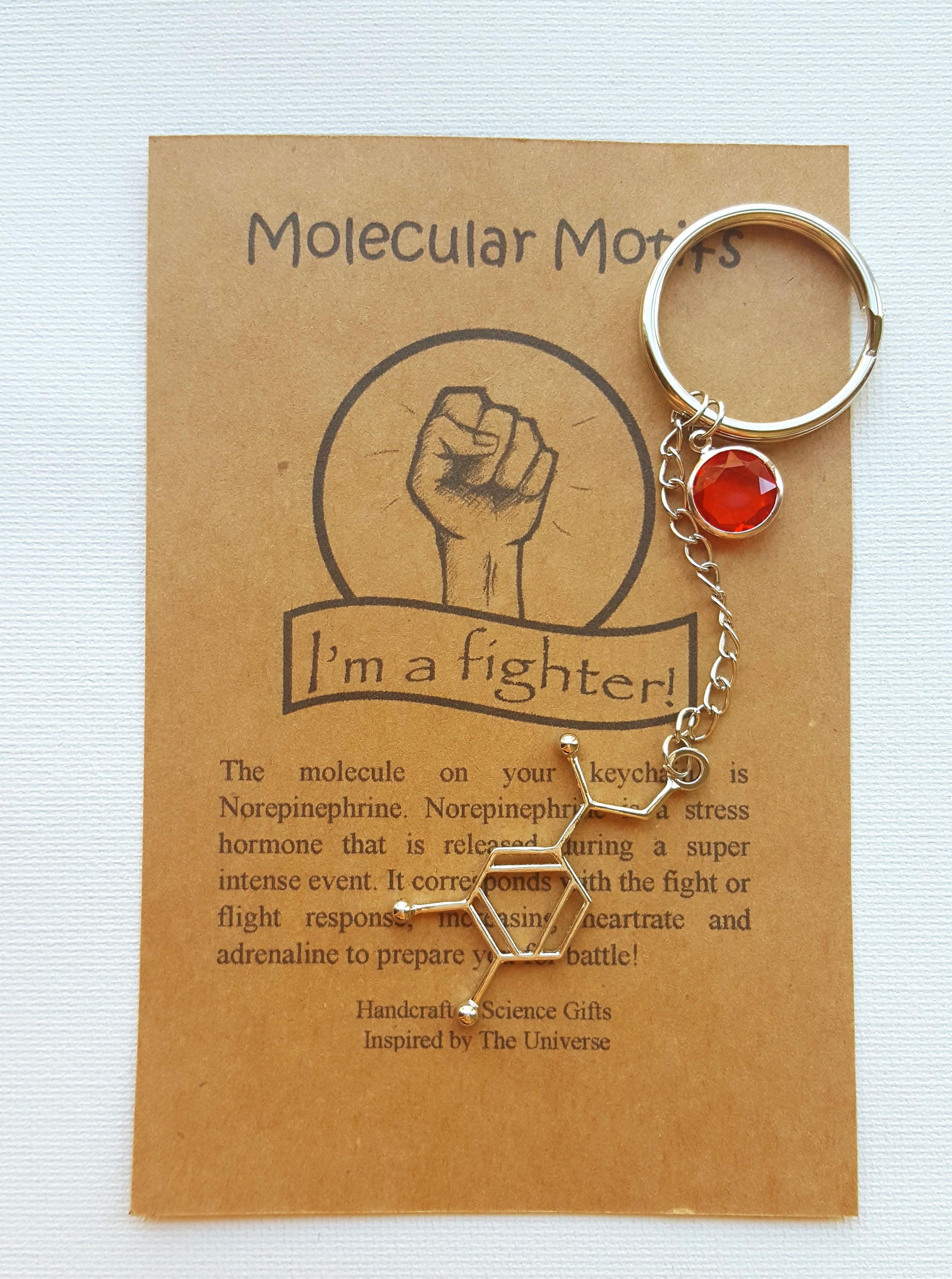 Norepinephrine Molecule Keychain-noradrenaline Molecule - Etsy