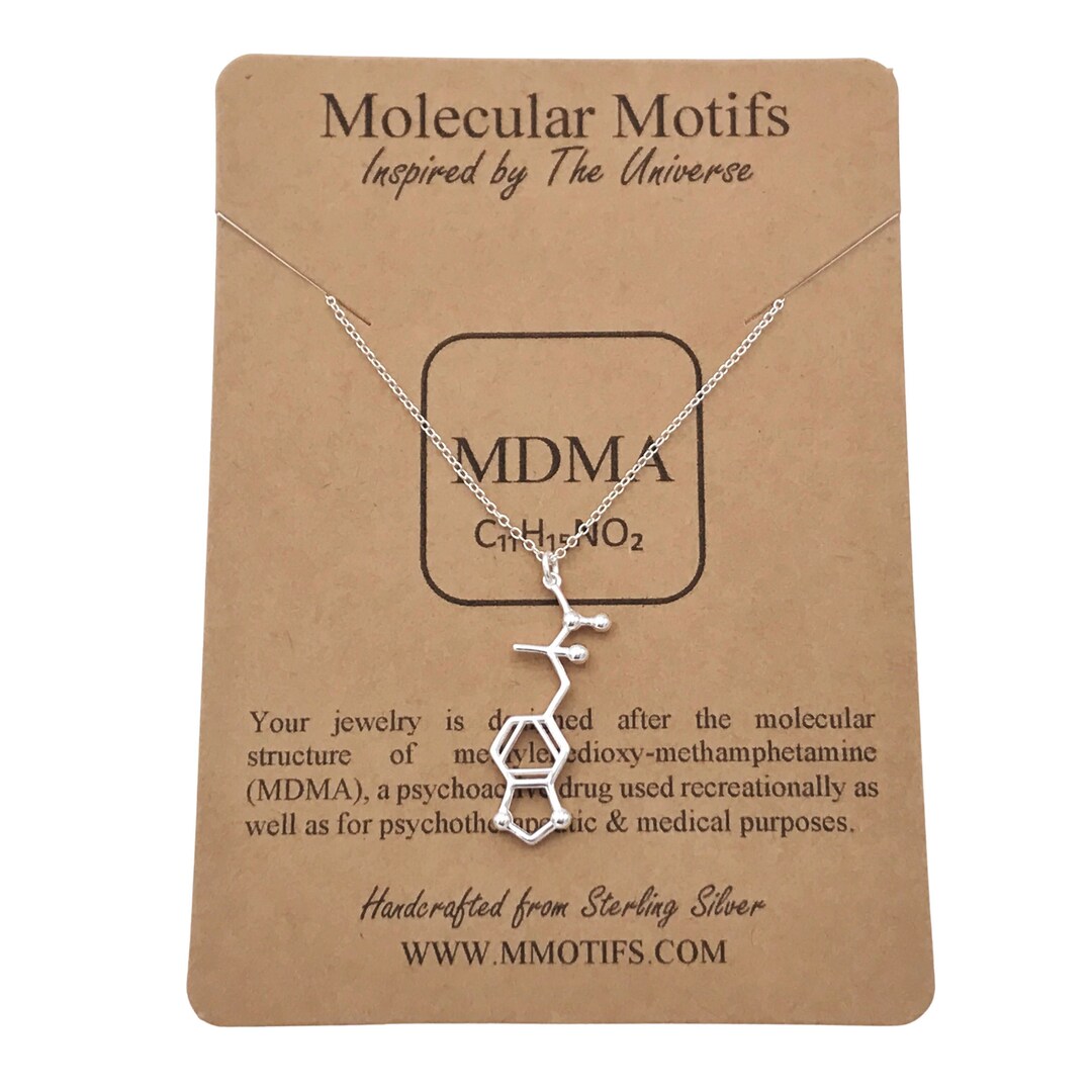 Sterling Silver MDMA Ecstasy Molecule Pendant Necklace,custom ...