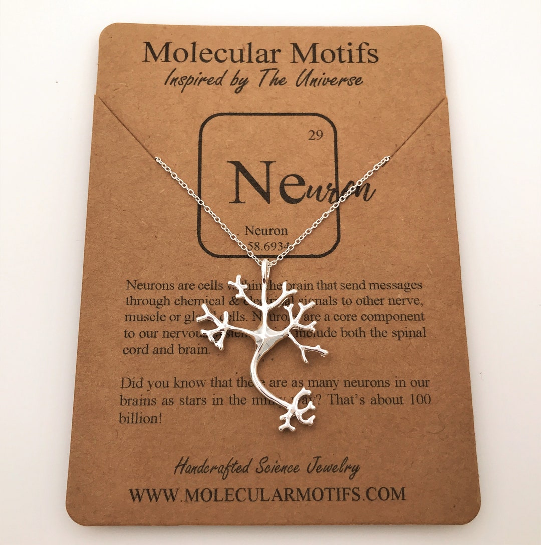 Neuron Cell Necklace | Recycled Metal | Handcrafted Science Jewelry ...