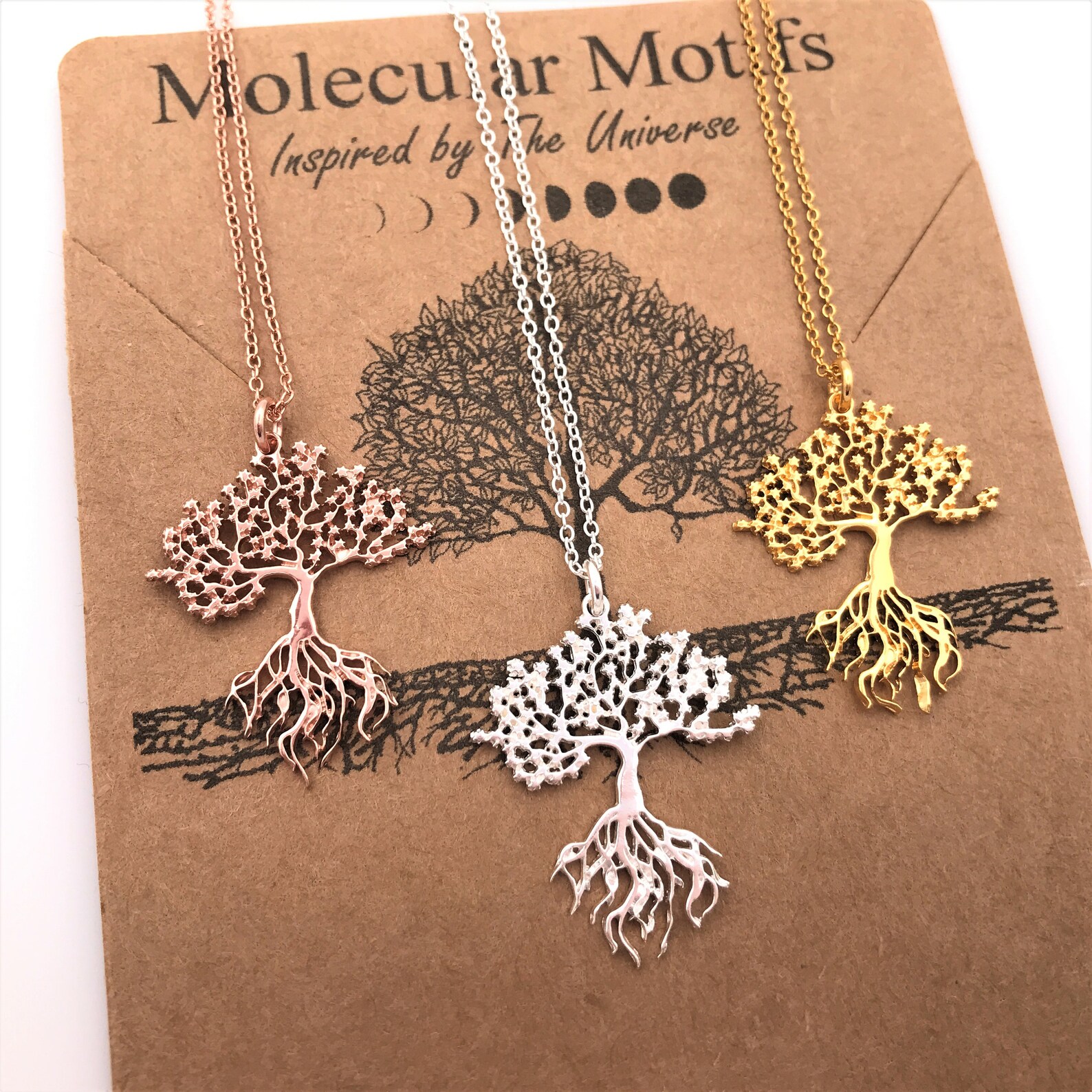 Rose Gold Sterling Silver Tree of Life Pendant-handcrafted - Etsy