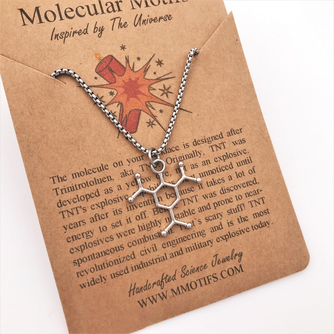 TNT Molecule Necklace-military-demolition-mining-explosive-chemistry ...