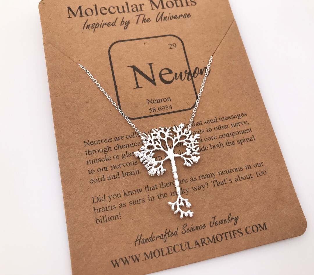 Sterling Silver Neuron Necklace Tree of Life-psychology Gift-science ...