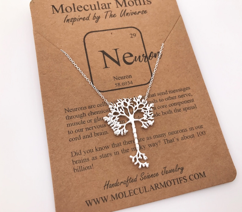 Sterling Silver Neuron Necklace Tree of Life-psychology Gift-science ...
