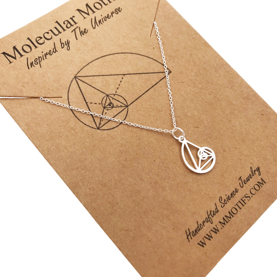 Sterling Silver Fibonacci Necklace | Golden Ratio Pendant - Etsy