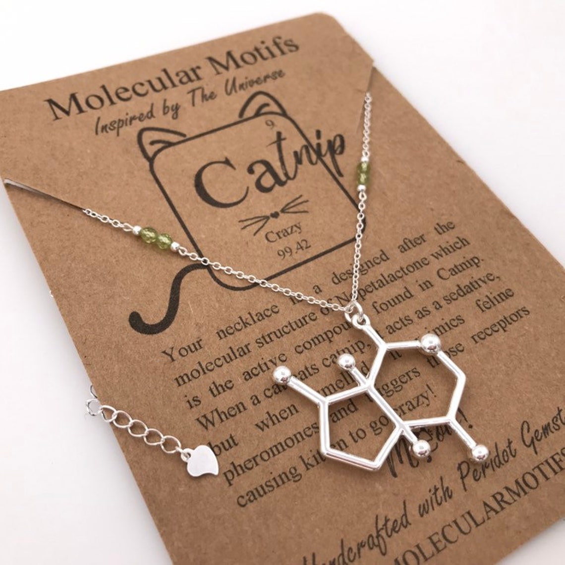 Cat Lover Catnip Molecule Necklace-veterinarian Gift-vet | Etsy
