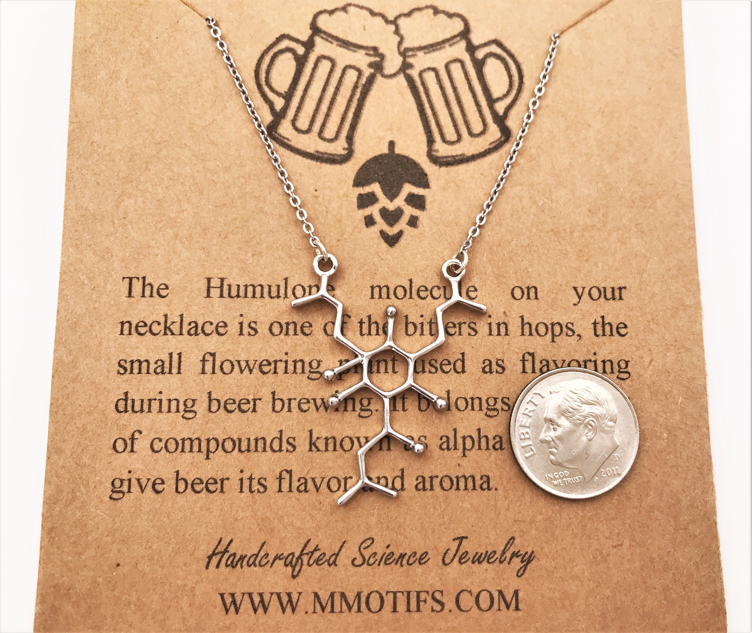 Beer Molecule Necklace-Hops Pendant-Humulone Molecule-Brewer | Etsy
